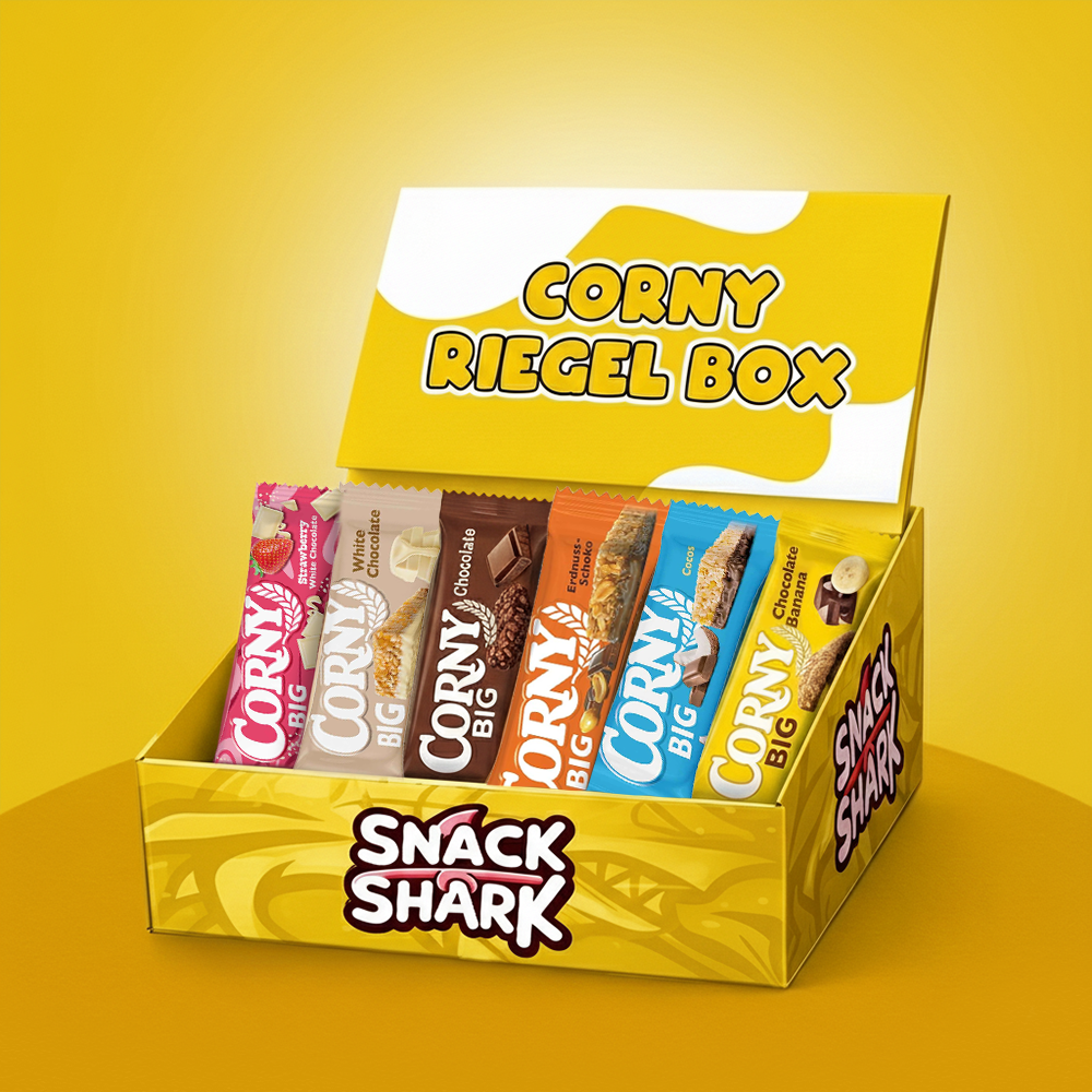 Corny Big Riegel Invasion XL 🍫 – 8 Sorten in einer Box | SnackShark